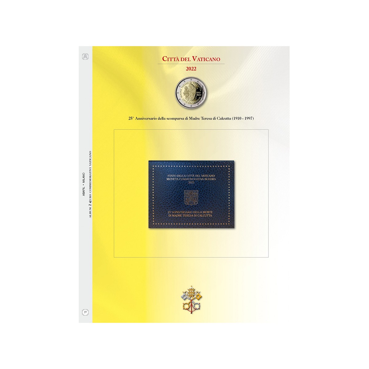 Filatelia Dabbene: Vaticano Foglio 2€ 2022 Madre Teresa - Abafil